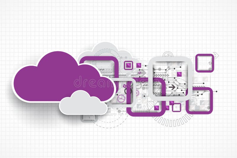 Web cloud banner template. stock vector. Illustration of design - 51234747