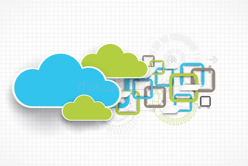 Web cloud banner template. stock vector. Illustration of background ...