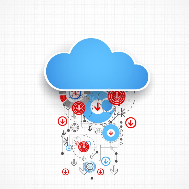 Web cloud banner template. stock vector. Illustration of design - 51234747