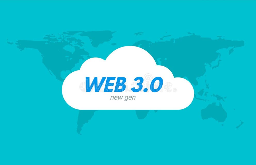 WEB 3 Cloud Icon Design Technology. Web3 Cloud Icon Illustration ...