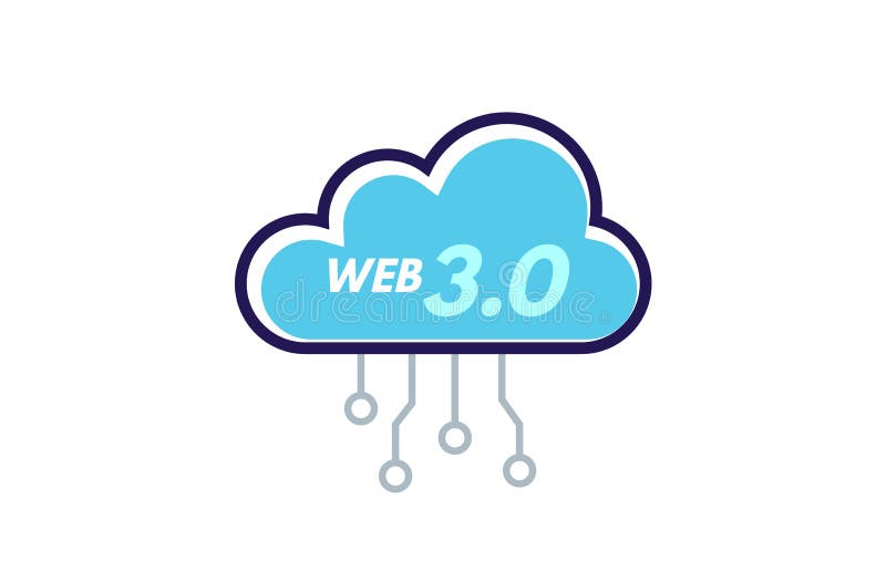 WEB 3 Cloud Icon Design Technology. Web3 Cloud Icon Illustration ...
