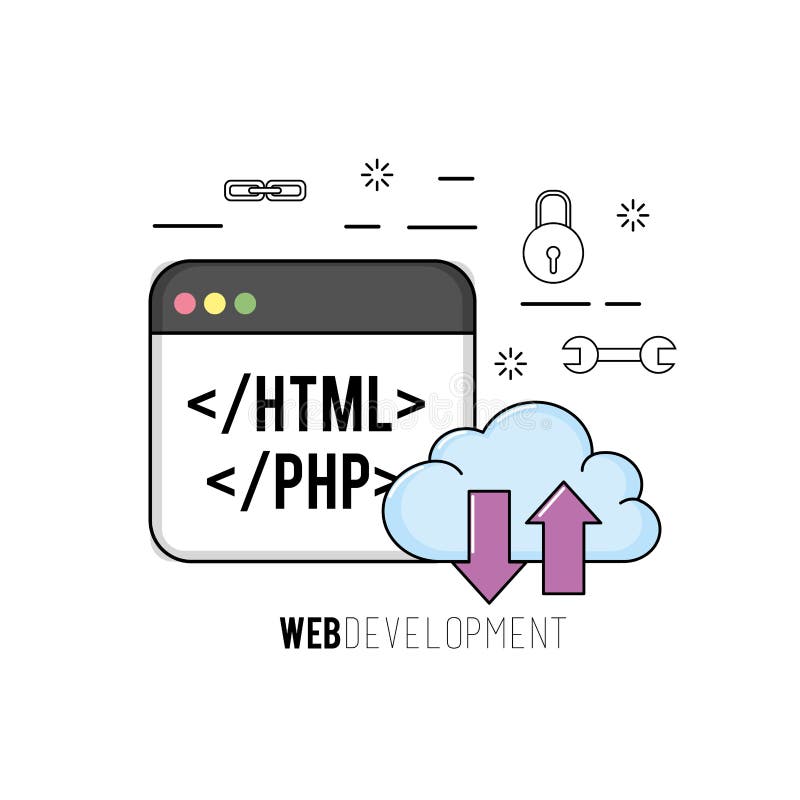Web Code and Data Center Program Stock Vector - Illustration of coding ...