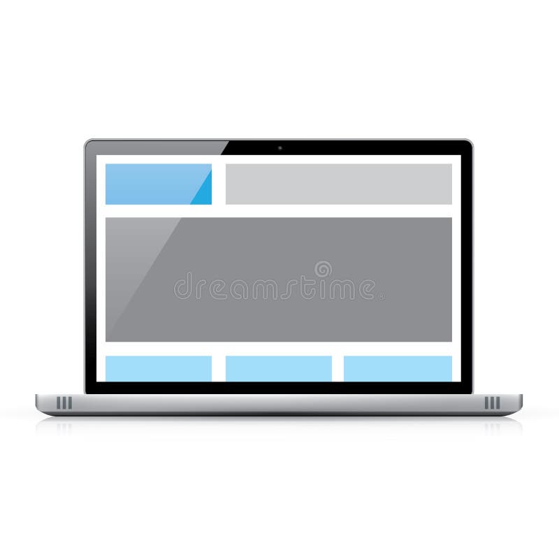 Web Coding Concept Responsive Html And Css Web D Stock Vector