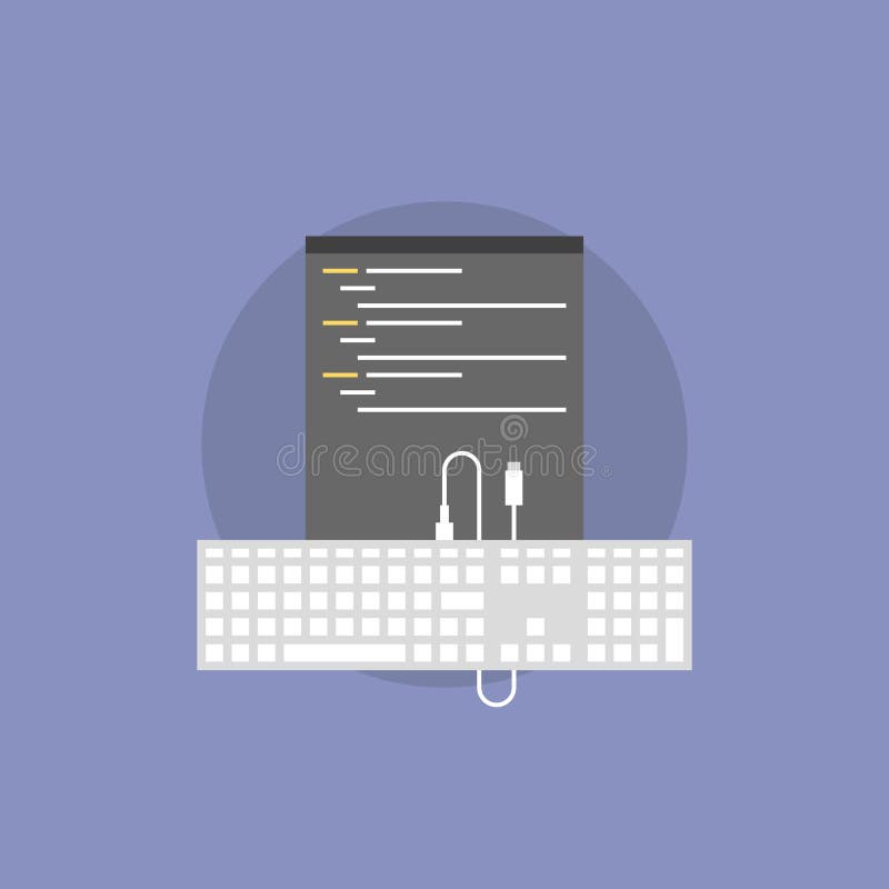 Coding And Programming Flat Illustration Stock Vector Illustration Of