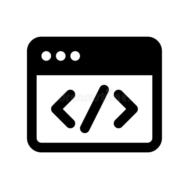 Web Coding Icon with Browser Stock Vector - Illustration of website ... Web Coding Icon with Browser Stock Vector - Illustration of website ...