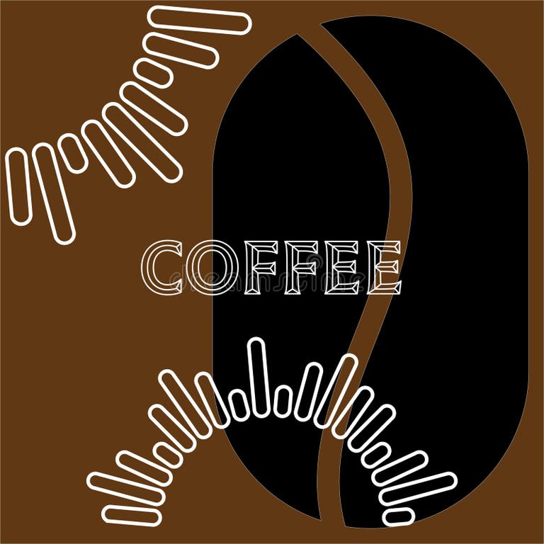 Coffee Inscription with Coffee Elements for Cafes and Coffee Shops ...
