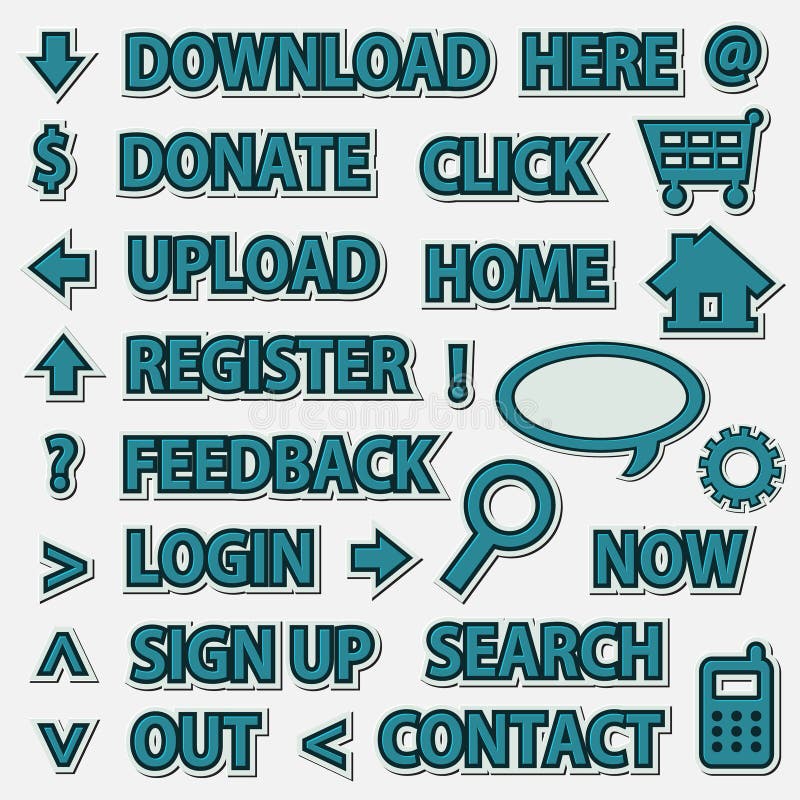 Web collection blue stock vector. Illustration of design - 26429437