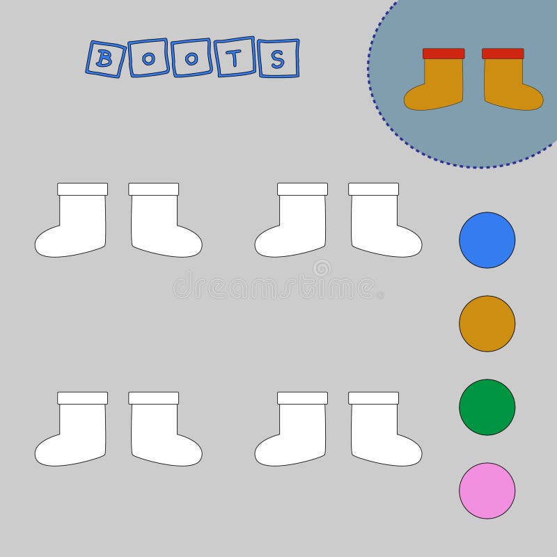 Educational Game for Children. Stock Illustration - Illustration of ...