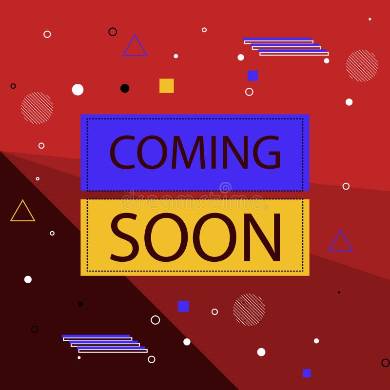 Coming Soon Banner Background with Abstract Flat Paper Style. Stock ...