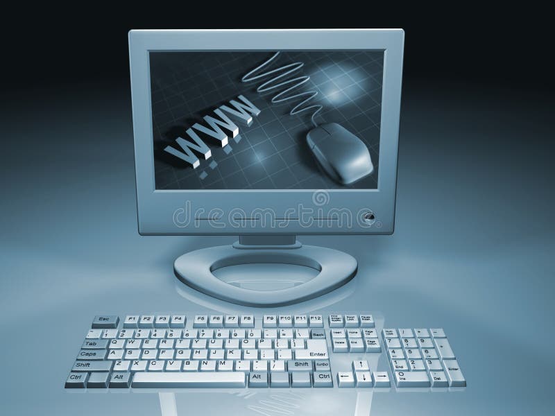 Web computer stock illustration. Illustration of monitor - 387588