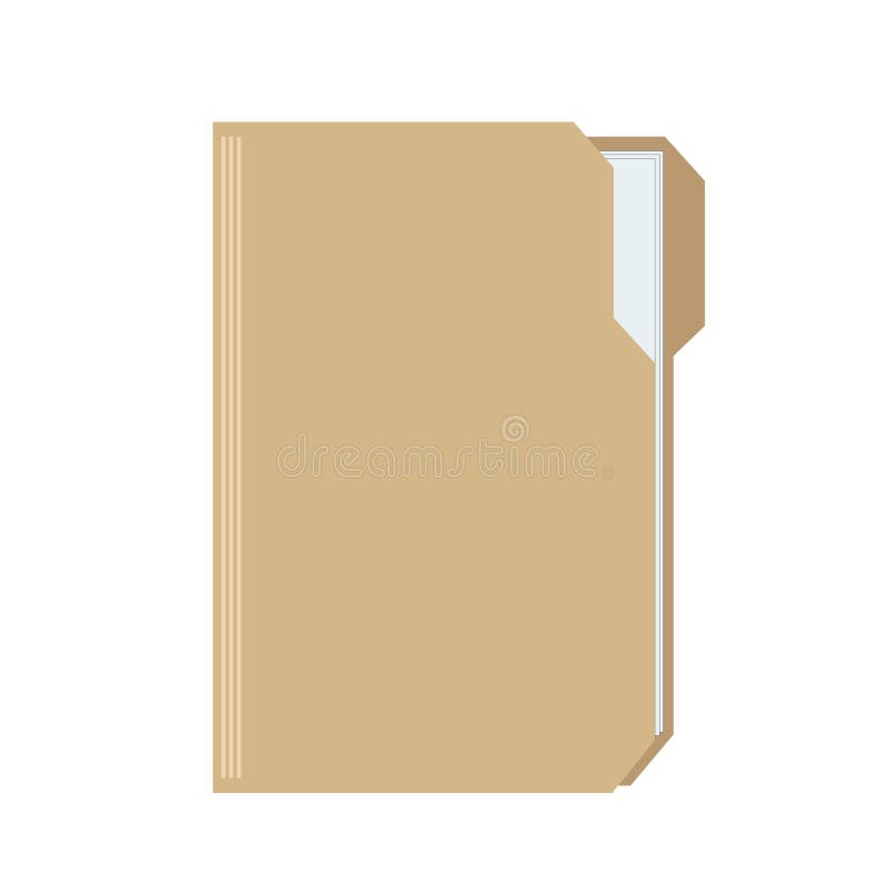 Web Computer Cardboard Folder with Documents Files for Design on White ...