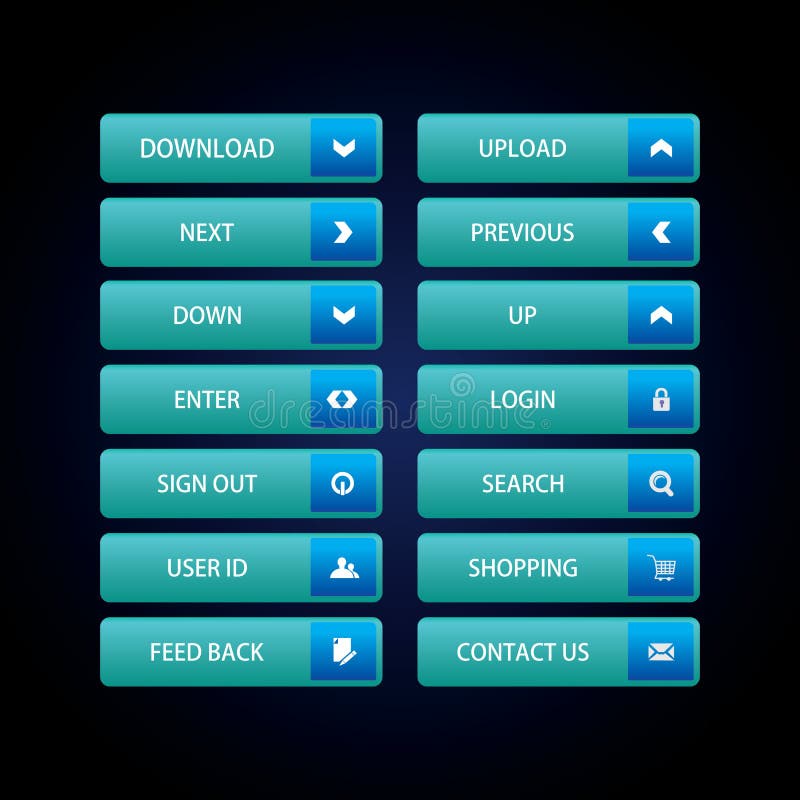 Web Design buttons Theme stock illustration. Illustration of computer ...