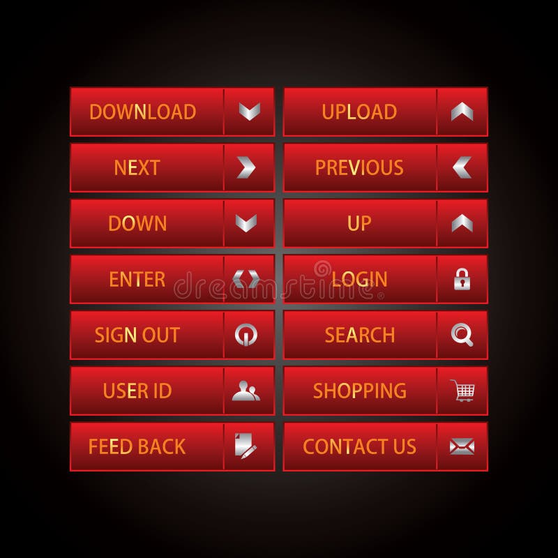 Web Design buttons Theme stock illustration. Illustration of colorful ...