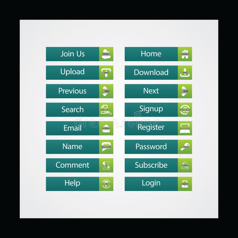 Web Design buttons Theme stock illustration. Illustration of designing ...