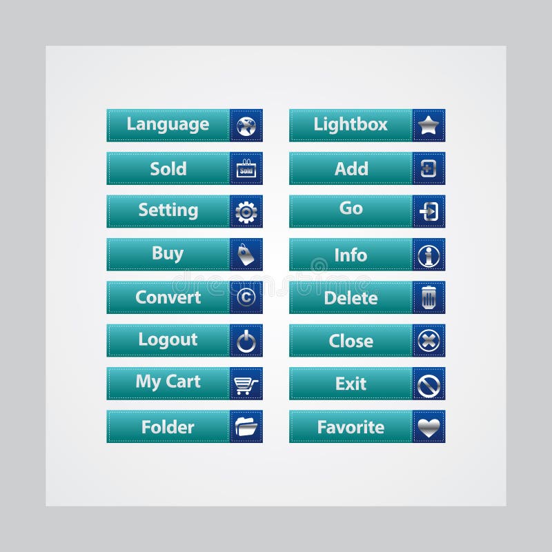 Web Design buttons Theme stock illustration. Illustration of colorful ...