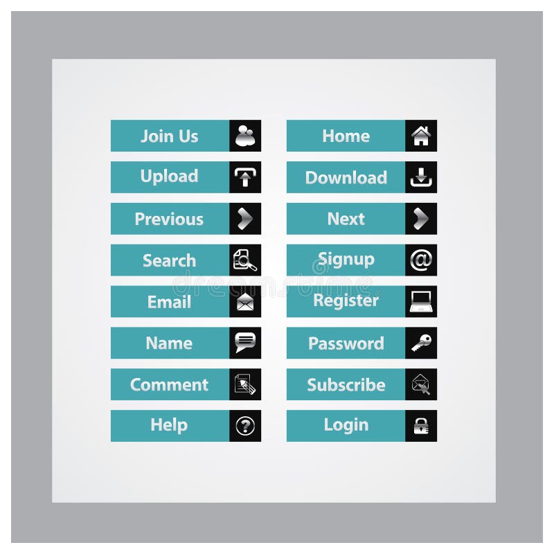 Web Design buttons Theme stock illustration. Illustration of design - 114959037