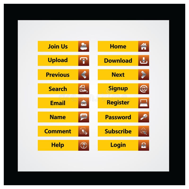 Web Design buttons Theme stock illustration. Illustration of globe ...