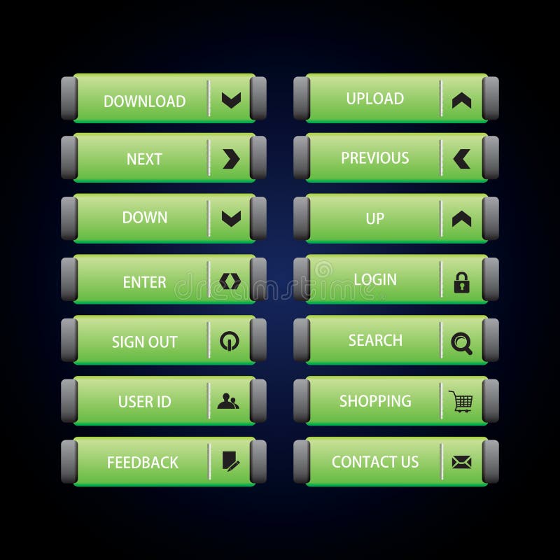 Web Design buttons Theme stock illustration. Illustration of button ...
