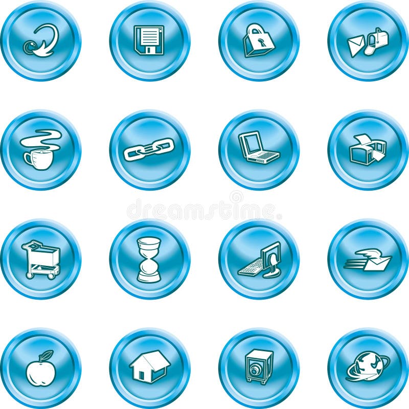 Square Internet Computing Icon Stock Vector - Illustration of email ...