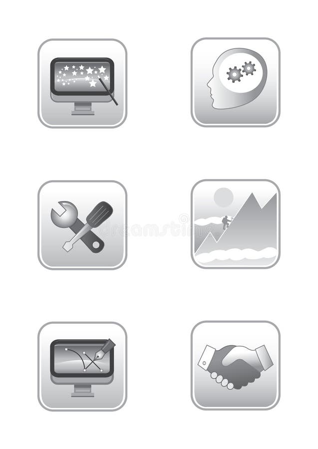 Web concepts icon set stock vector. Illustration of wrench - 14606773