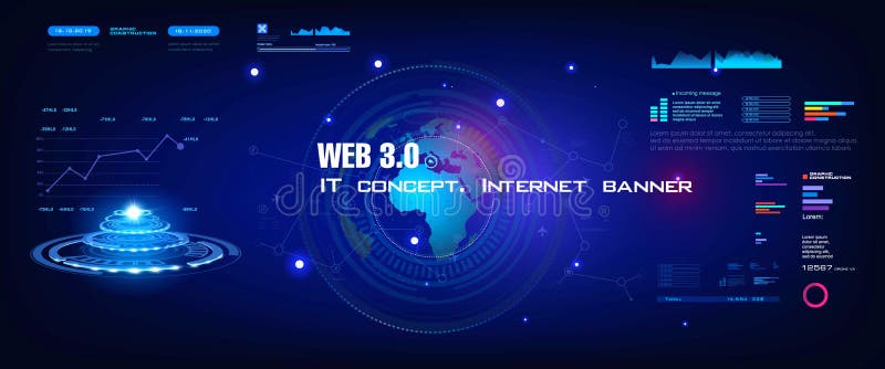 Web 3.0 Conceptual Cyber Banner with Information Exchange Process Using ...