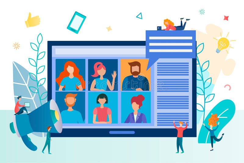 Web Conference, Online Seminar, Online Training, Online Meeting Stock ...