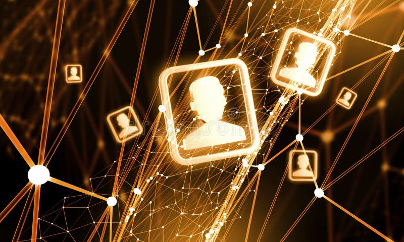 Web Connection and Communication Stock Image - Image of modern ...