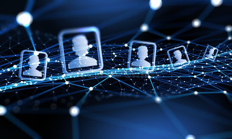 Web Connection and Communication Stock Photo - Image of digital, blue ...