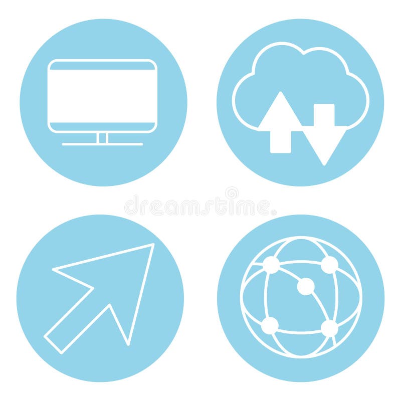 Web connection icons stock vector. Illustration of technology - 231507539