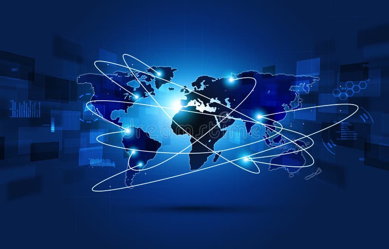 Web Connections Blue Concept Interface Stock Illustration ...