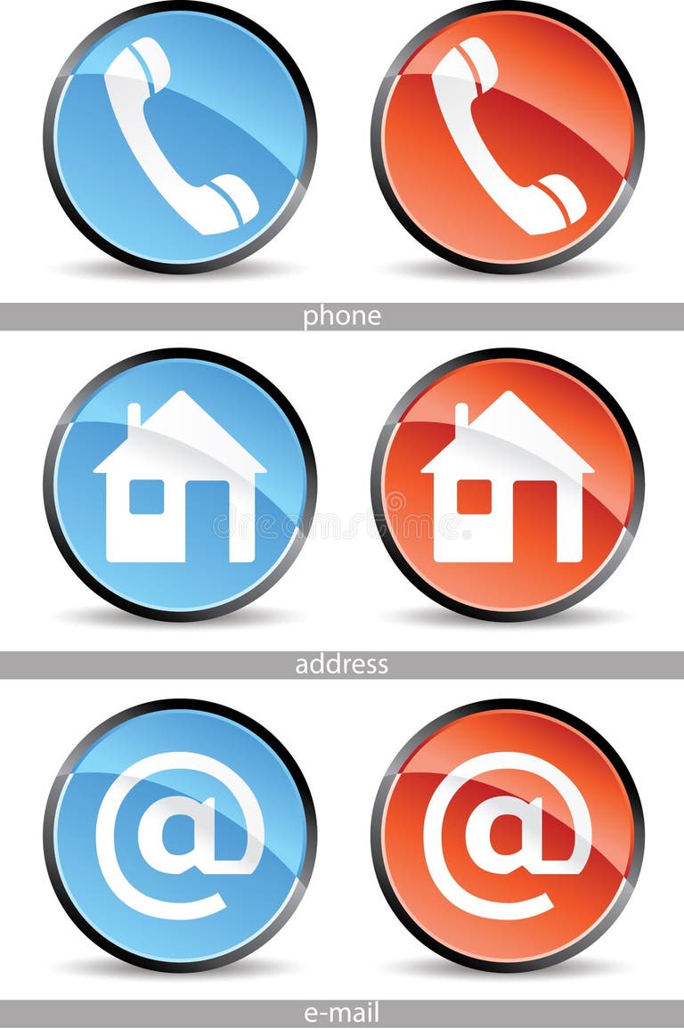 Contact Buttons Stock Illustrations – 27,118 Contact Buttons Stock ...