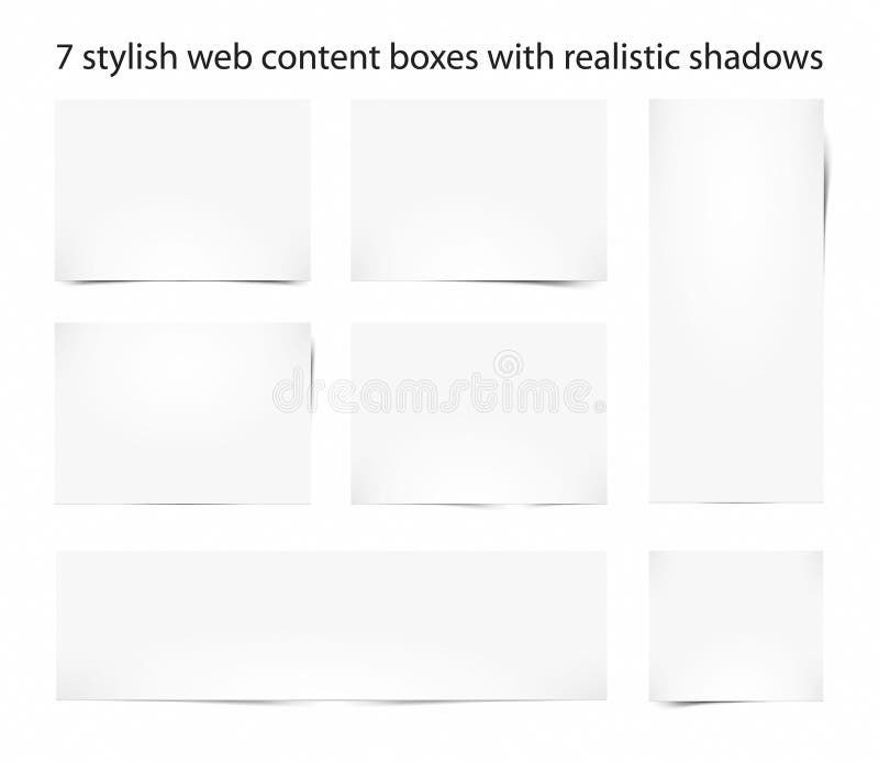 Web content boxes stock illustration. Illustration of isolated - 17638330