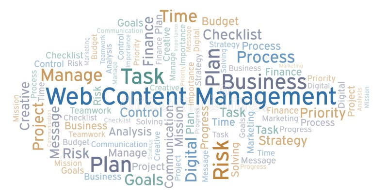 Web Content Management Word Cloud, Made with Text only. Stock ...