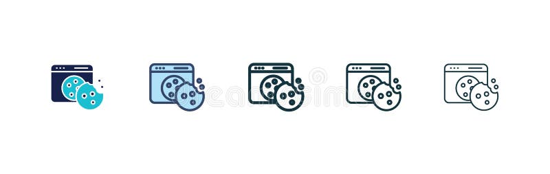 Web Cookies Icon Vector Set on White Background Stock Vector ...