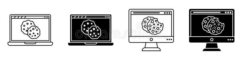 Web Cookies icon vector stock vector. Illustration of kitchen - 347974012