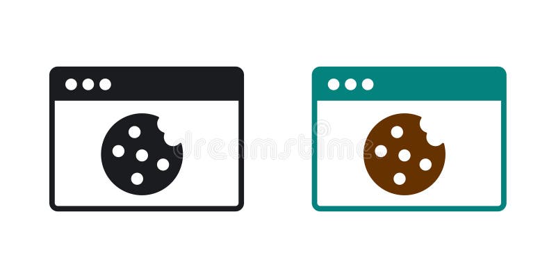 Web Cookies icon vector stock vector. Illustration of block - 348159437