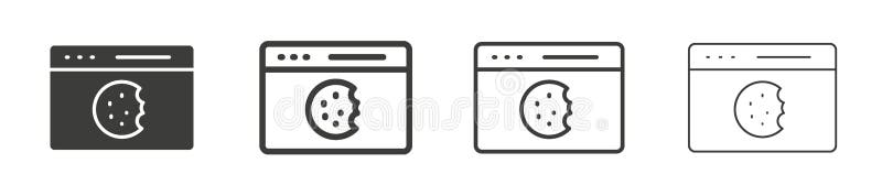 Web Cookies Icon Vector Set on White Background Stock Vector ...