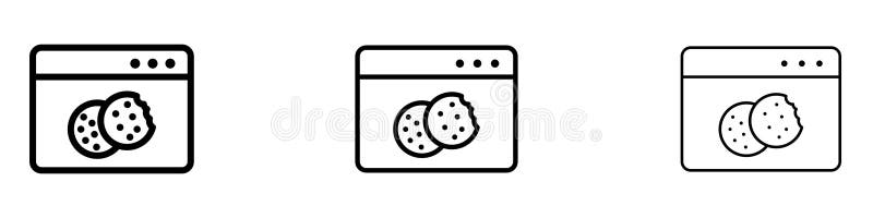 Web Cookies icon vector stock illustration. Illustration of vector ...