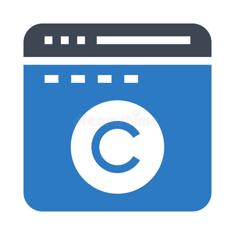 Copyright color line icon stock illustration. Illustration of abstract ...