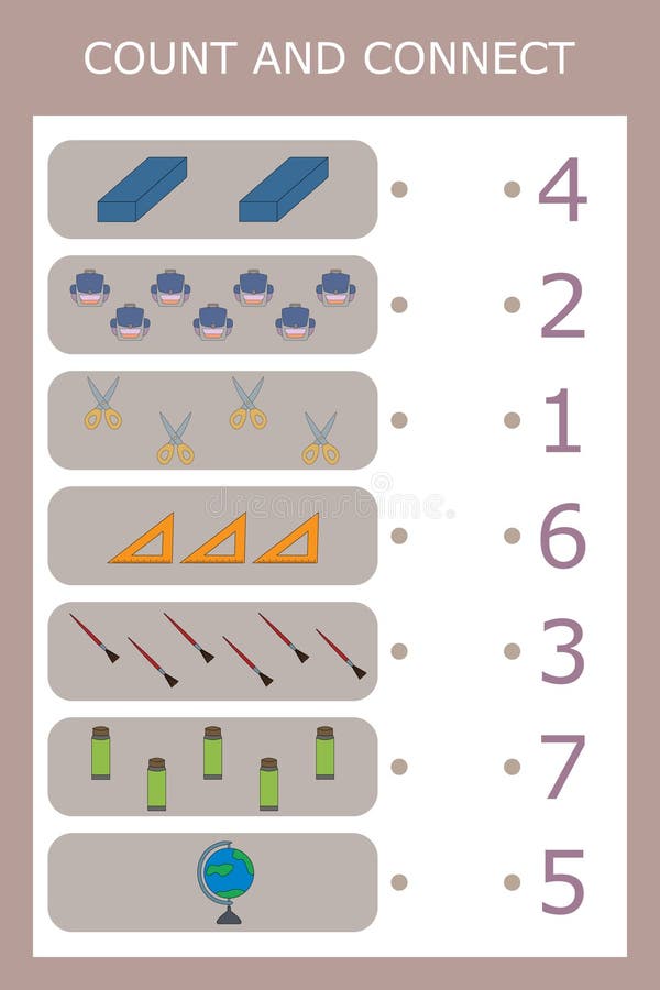 Educational Game for Children Stock Illustration - Illustration of ...