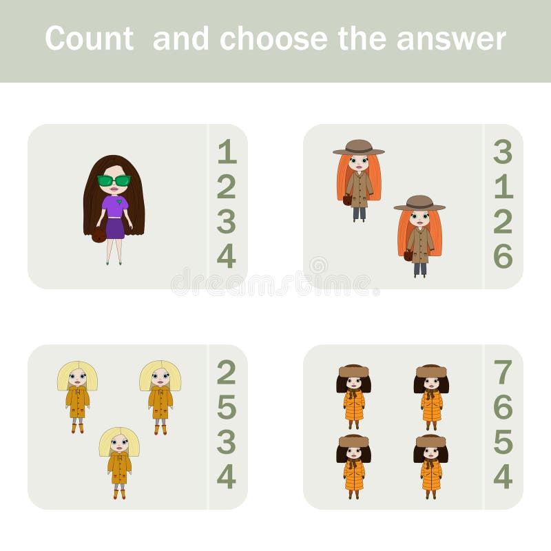 Educational Exercises for Preschool Children Stock Illustration ...