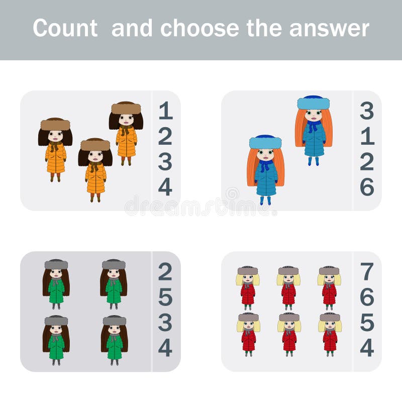 Counting game stock illustration. Illustration of child - 261021358