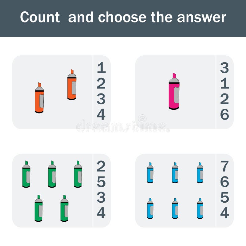 Educational Exercises for Preschool Children Stock Illustration ...