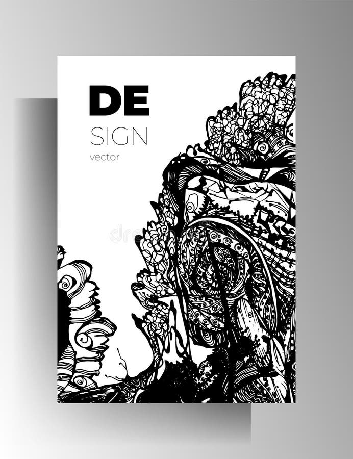 Cover for a Book, Magazine, Brochure, Catalog. Hand Drawn Stock ...