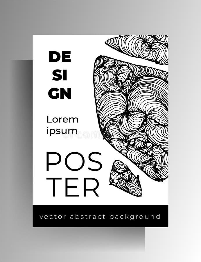 Cover Design. Black and White Stock Illustration - Illustration of hand ...