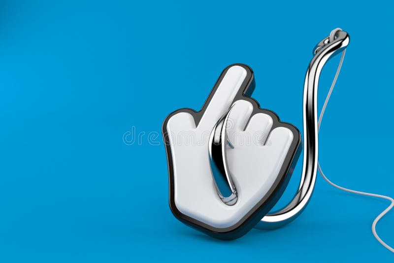 Web Cursor with Fishing Hook Stock Illustration - Illustration of sharp ...