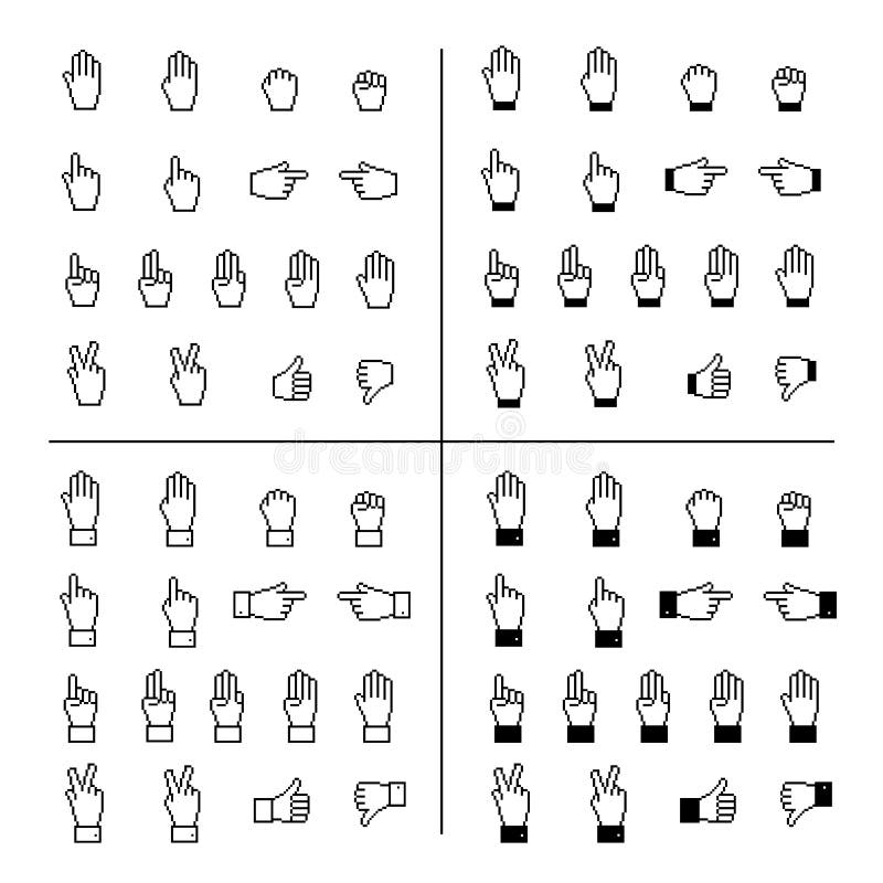 Pixelated Mouse Pointers Stock Illustrations – 39 Pixelated Mouse ...