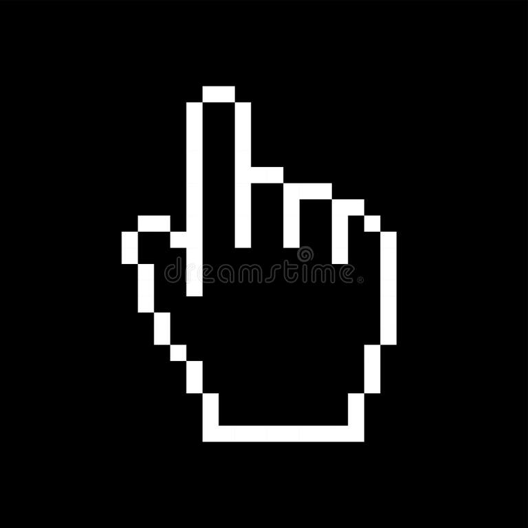 Web Cursor Icon. Symbol of Control or Selection on the Monitor. Pixel ...