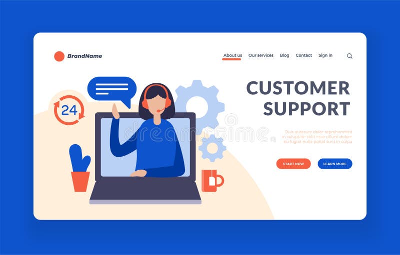 Web Customer Support. Consultant Assistance on User Request Stock ...