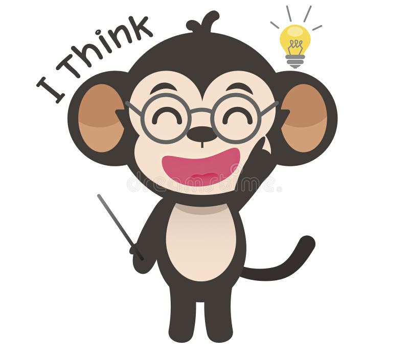 Thinking Monkey Stock Illustrations – 998 Thinking Monkey Stock ...